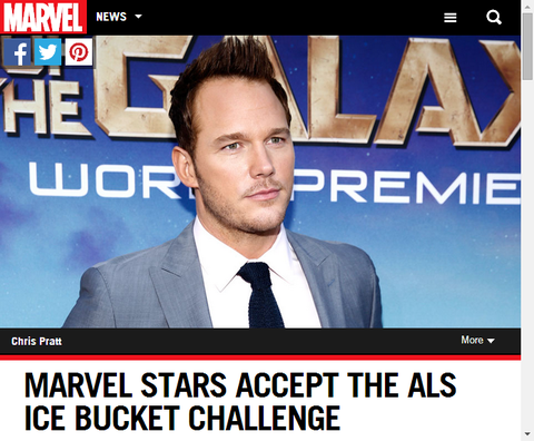 トニーだけじゃなくピーター・クイルにロキ等もALSアイス・バケット・チャレンジに参加！ | Amecomi Info（アメコミ・インフォ）