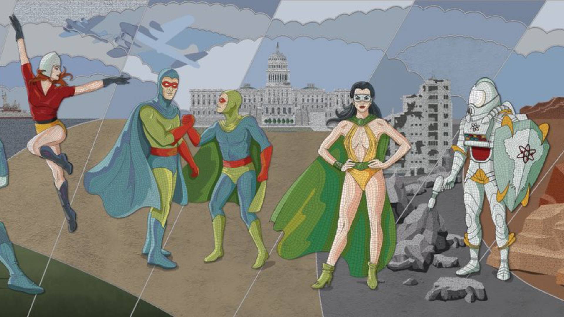 ジェームズ・ガンは、スーパーマンのヒーローが描かれた壁画の中に、未発表のDC脚本において「重要な」2人のキャラクターがいると述べている。 | Amecomi Info（アメコミ・インフォ）